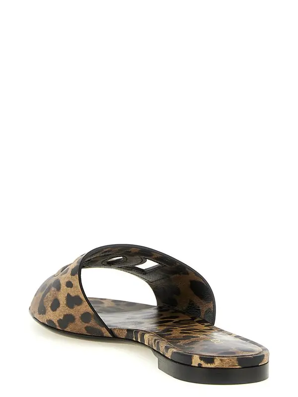 Dolce & Gabbana Bianca Rubber Slides - Brown