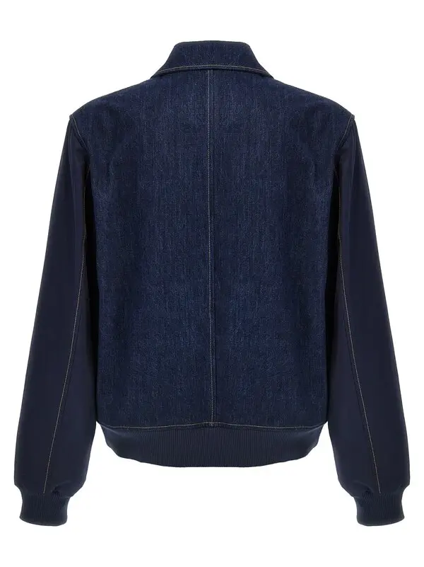 WALES BONNER The Echo Denim Varsity Jacket