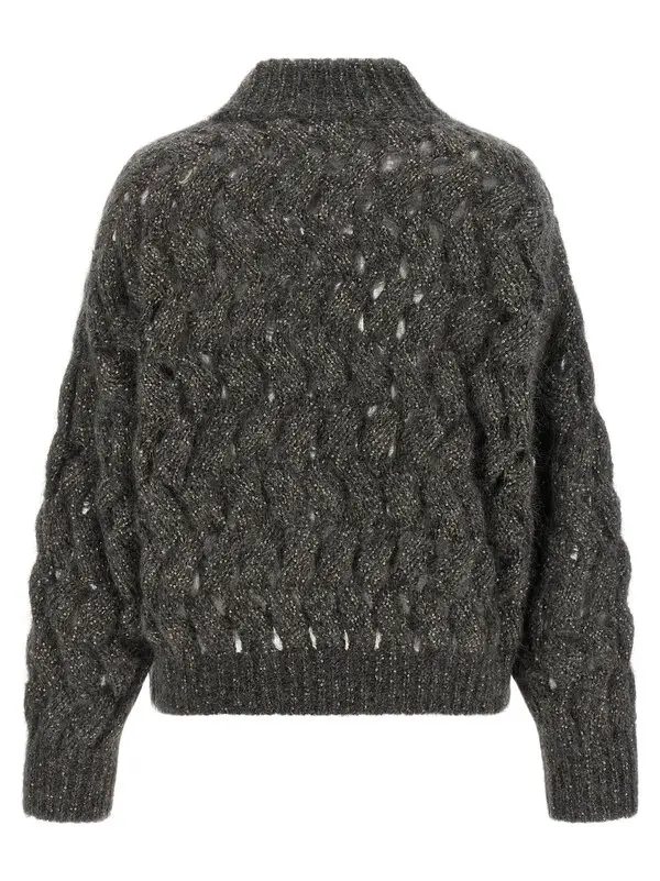 Brunello Cucinelli Mohair Blend High Neck Sweater