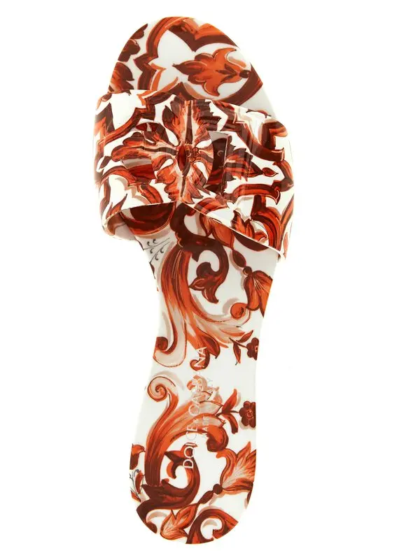 Dolce & Gabbana Bianca' Slides - Orange