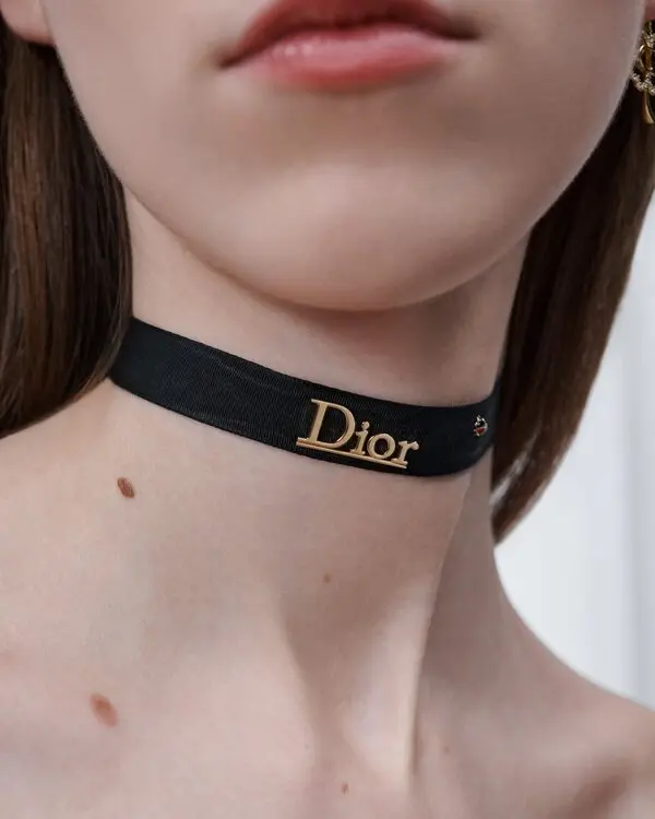 Dior Signature Choker - Grosgrain And Gold-finish Metal