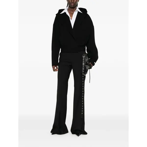 Sportmax Virgin Wool Oversized Hooded Jacket