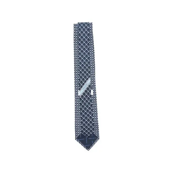FERRAGAMO Gancini Print Neck Tie