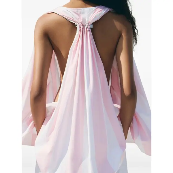 Jacquemus Cotton Striped V-neck Sleeveless Top