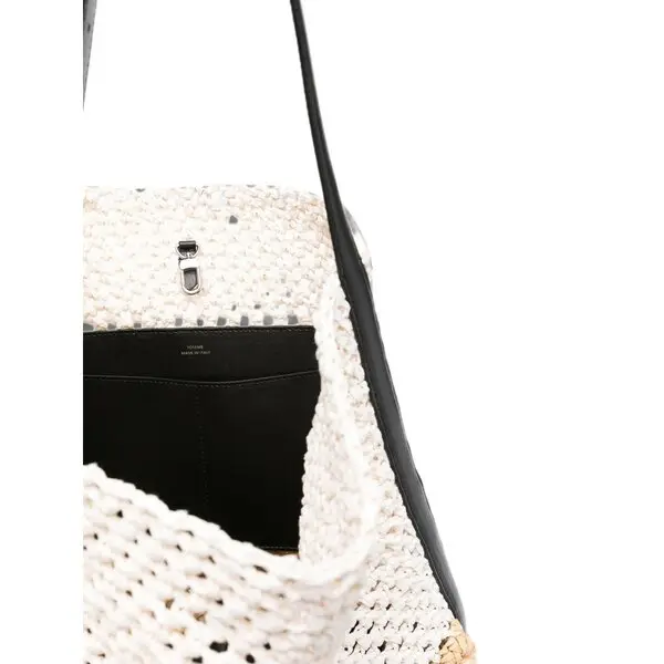 TOTEME Woven Shoulder Bag - Cream