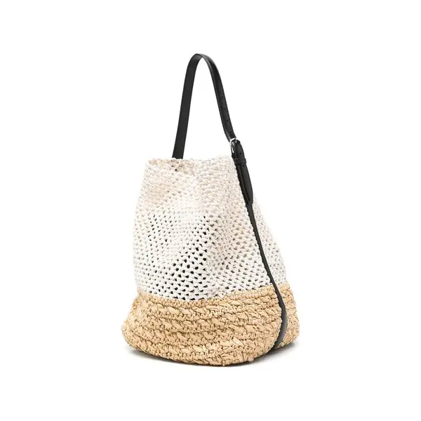 TOTEME Woven Shoulder Bag - Cream