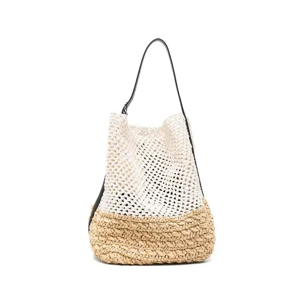 TOTEME Woven Shoulder Bag - Cream