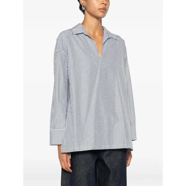 Max Mara Striped Cotton Shirt - Green
