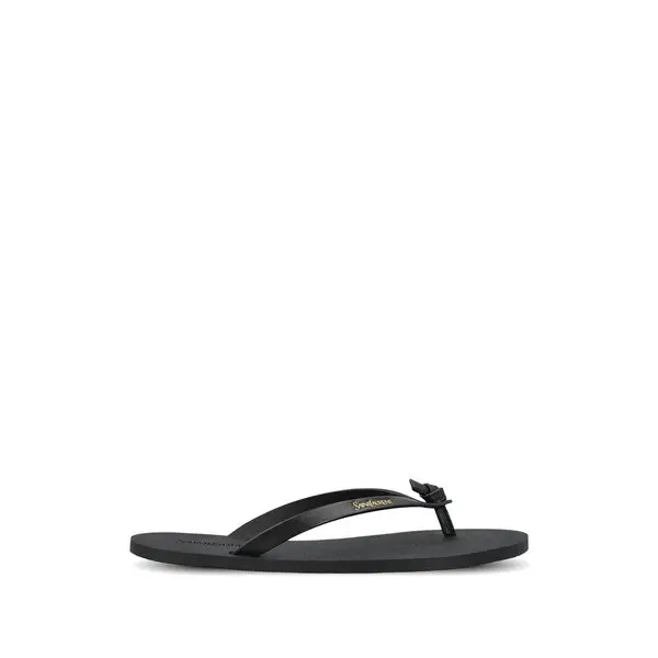 Saint Laurent Leather Knot Detail Flip-flops