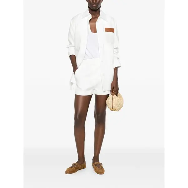 Fendi Tailored Linen-blend Shorts