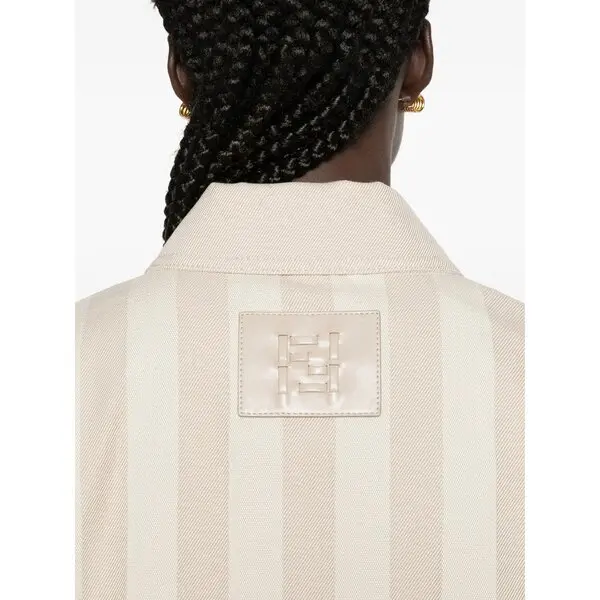 Fendi Cropped Striped Jacket