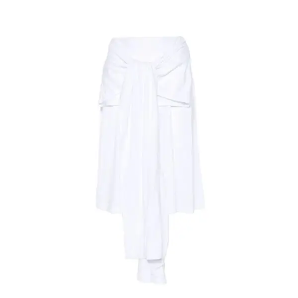 TOTEME Knee-length Wide-leg Jersey Shorts - White