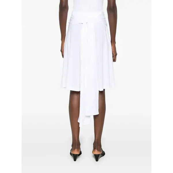 TOTEME Knee-length Wide-leg Jersey Shorts - White