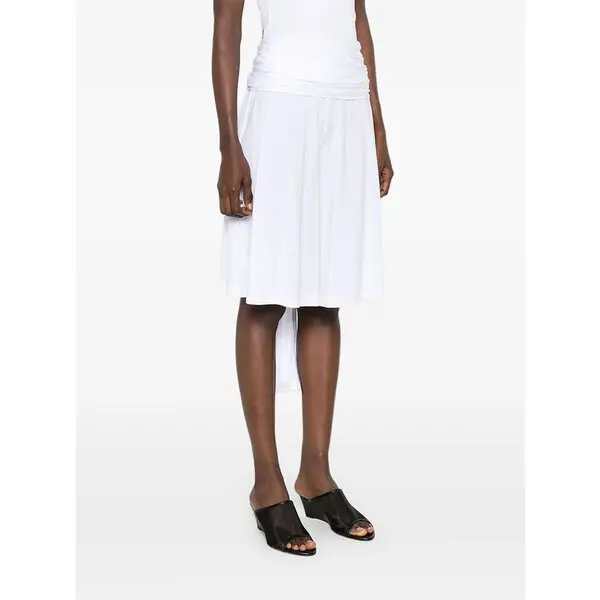 TOTEME Knee-length Wide-leg Jersey Shorts - White