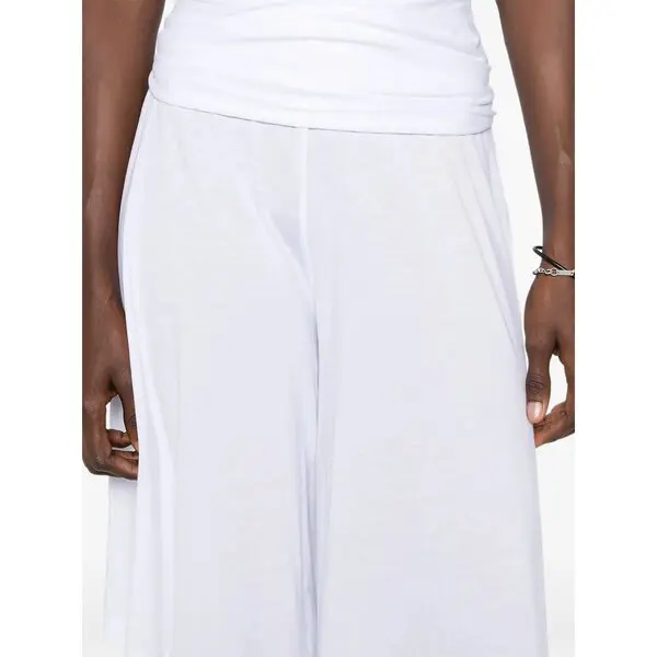 TOTEME Knee-length Wide-leg Jersey Shorts - White