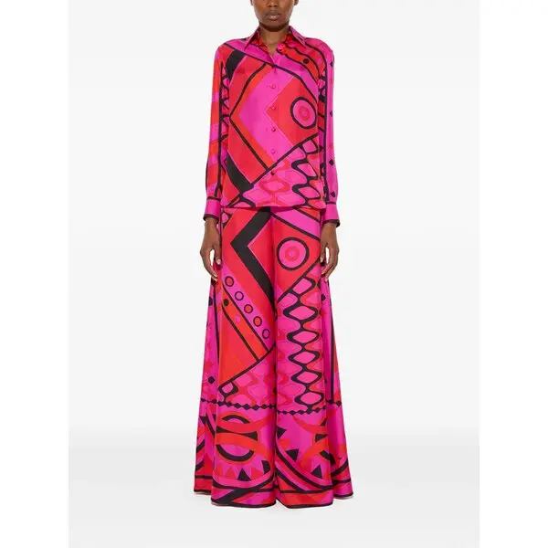 Emilio Pucci Silk Iride Print Shirt - Pink