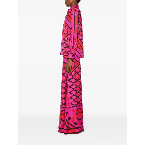 Emilio Pucci Silk Iride Print Shirt - Pink