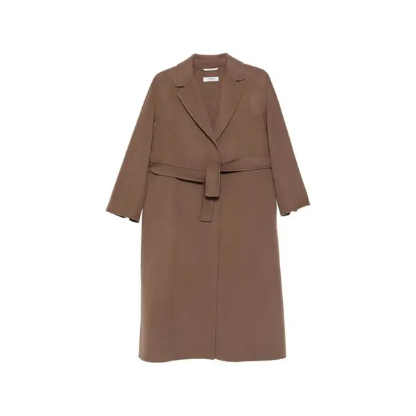 Max Mara Single-breasted Belted Coat - Brown