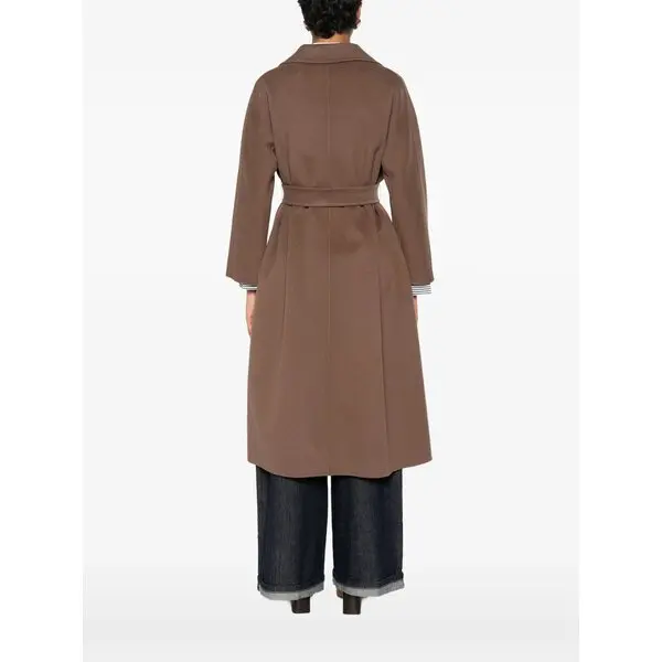 Max Mara Single-breasted Belted Coat - Brown