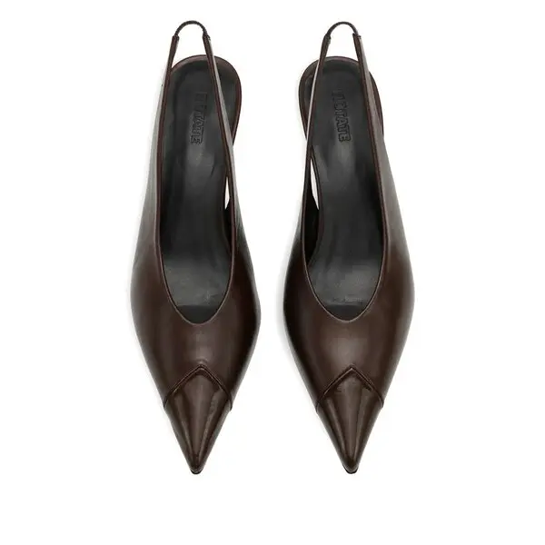 ROTATE BY BIRGER CHRISTENSEN Leather Slingback Kitten Heel Shoes