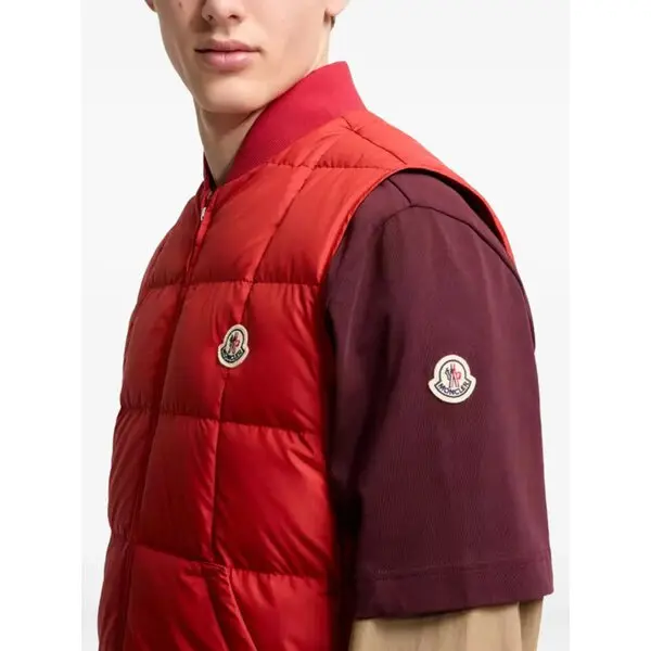 Moncler Padded Zip-up Gilet - Red