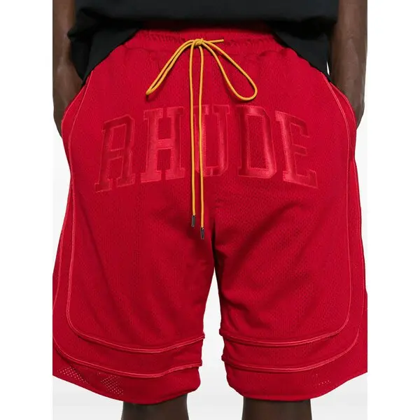 Rhude Polyester Bermuda Shorts With Logo Detail
