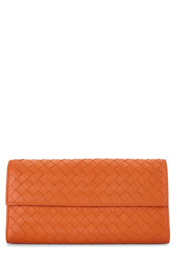 Bottega Veneta Intrecciato Continental Wallet - Orange