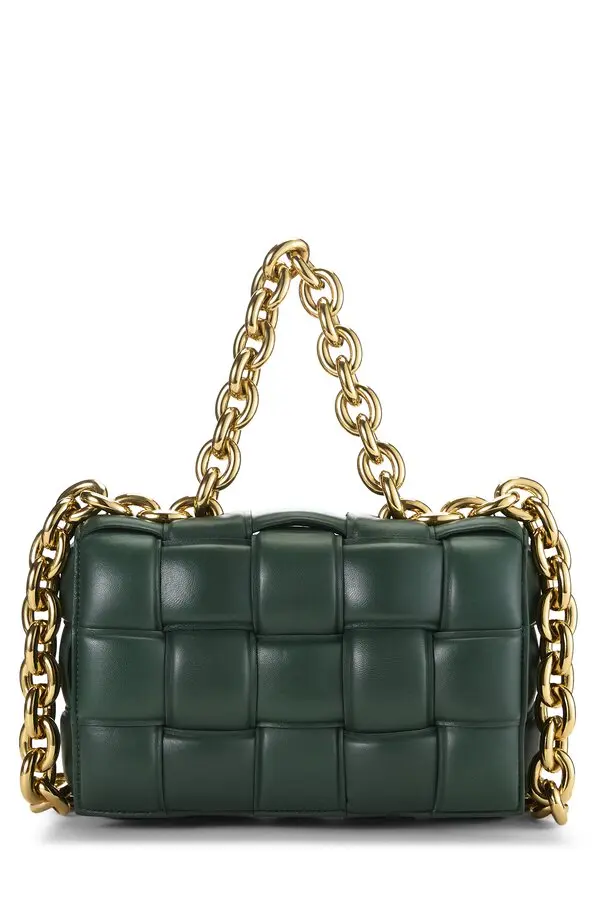 Bottega Veneta Maxi Intrecciato Padded Chain Cassette - Green