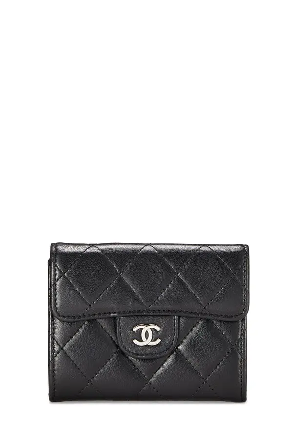 Chanel Lambskin Classic Flap Card Holder - Black