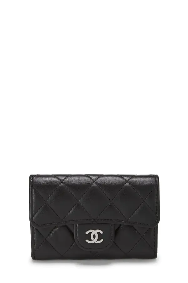 Chanel Lambskin Classic Flap Card Holder - Black