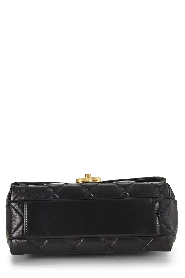 Chanel Quilted Lambskin Pearl Logo Flap Bag