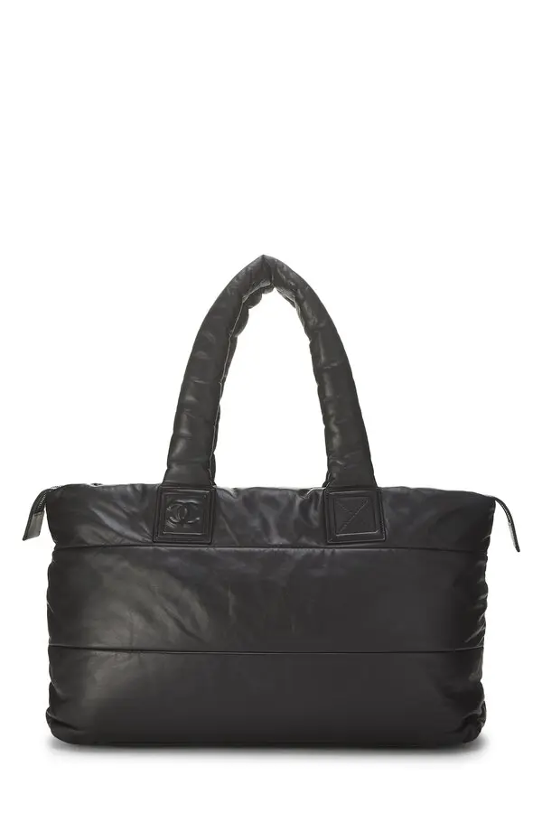 Chanel Lambskin Reversible Coco Cocoon Tote - Black