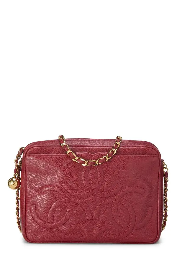 Chanel Caviar 3 'cc' Camera Bag - Red