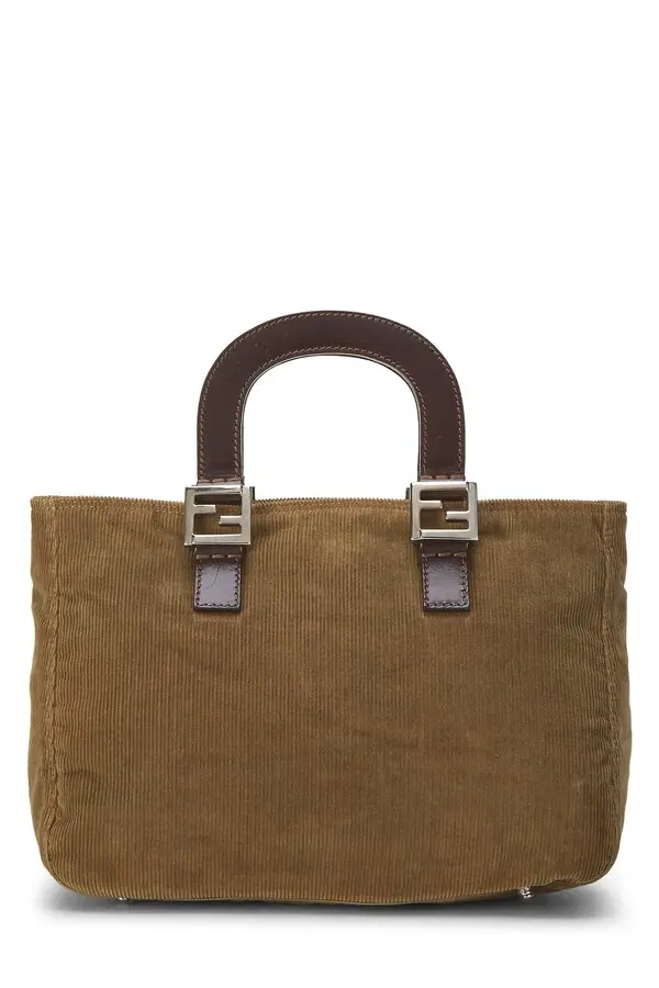 Fendi Corduroy Handbag - Brown