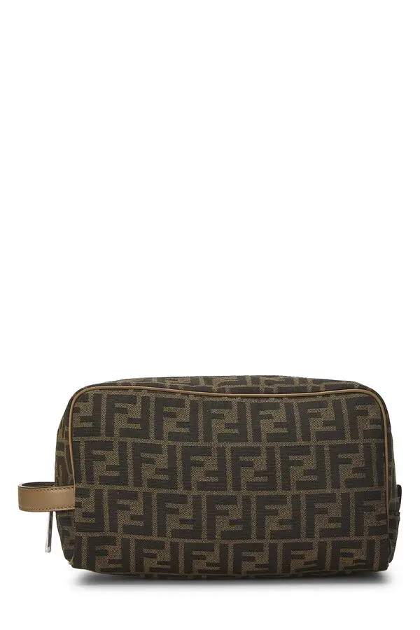 Fendi Zucca Canvas Toiletry Pouch - Brown