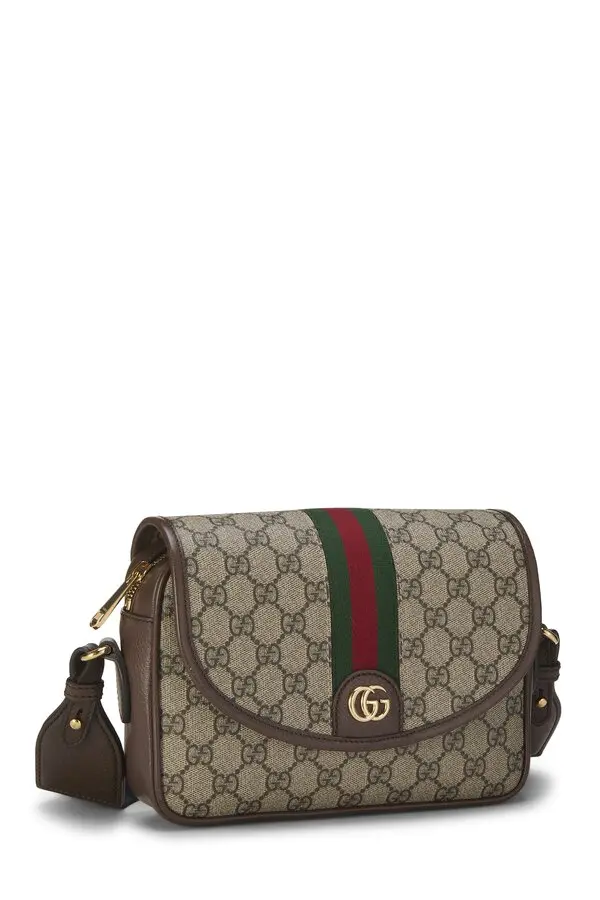 Gucci Gg Supreme Ophidia Shoulder Bag - Brown