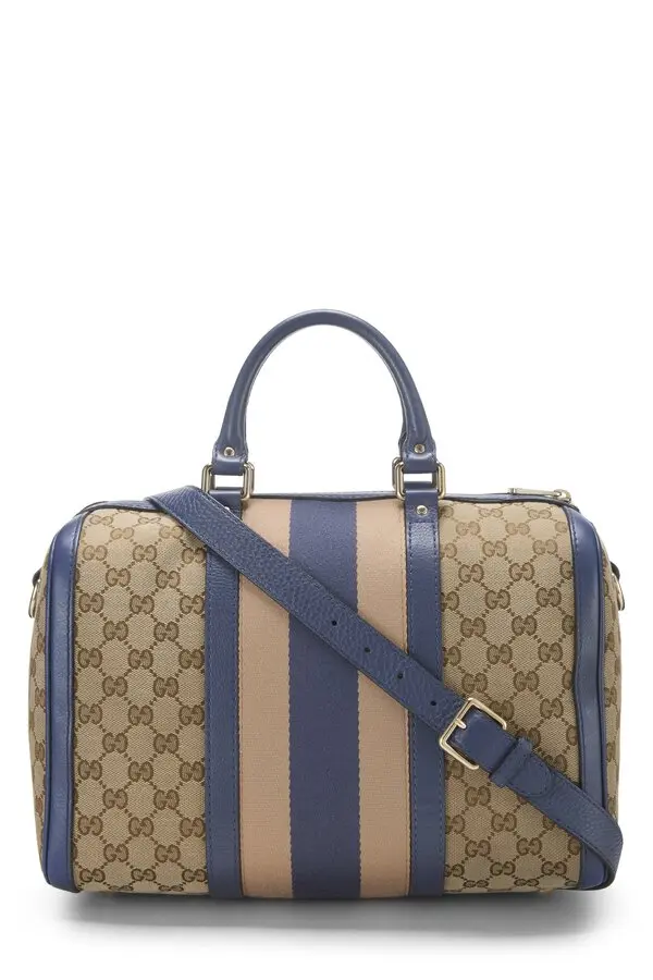 Gucci Gg Web Boston Handbag