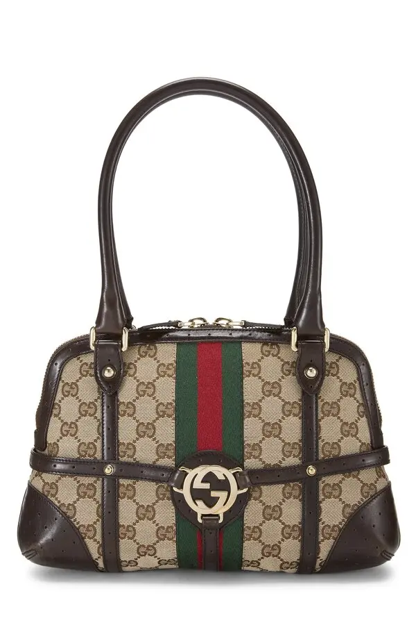Gucci Original Gg Canvas Reins Shoulder Bag - Brown