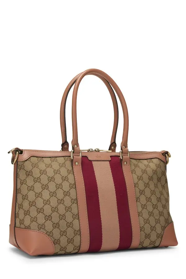 Gucci Gg Vintage Web Convertible Tote