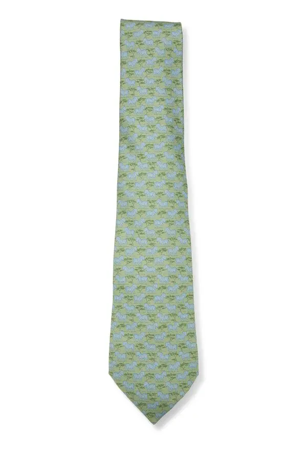 Hermès Silk Neck Tie - Green