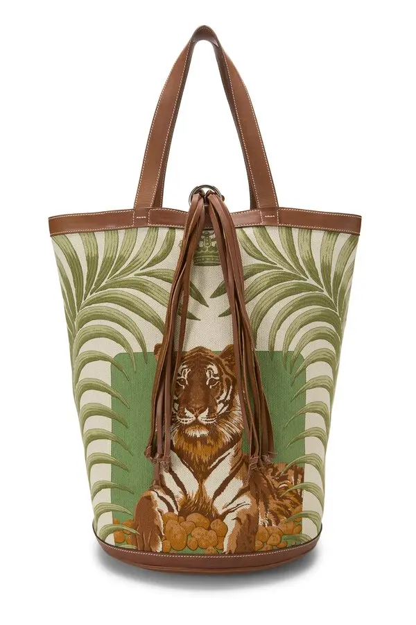 Hermès Multicolor Toile Tiger Royale Bucket Bag - Multi