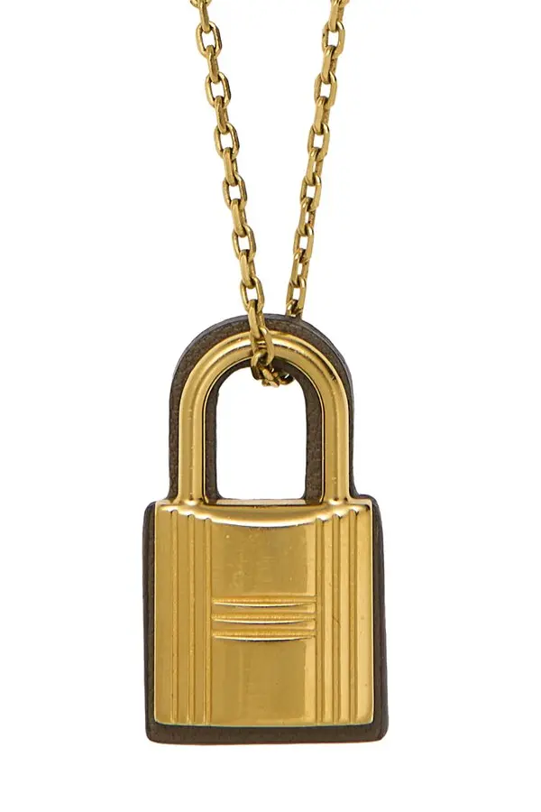 Hermès O'kelly Necklace With Padlock Charm
