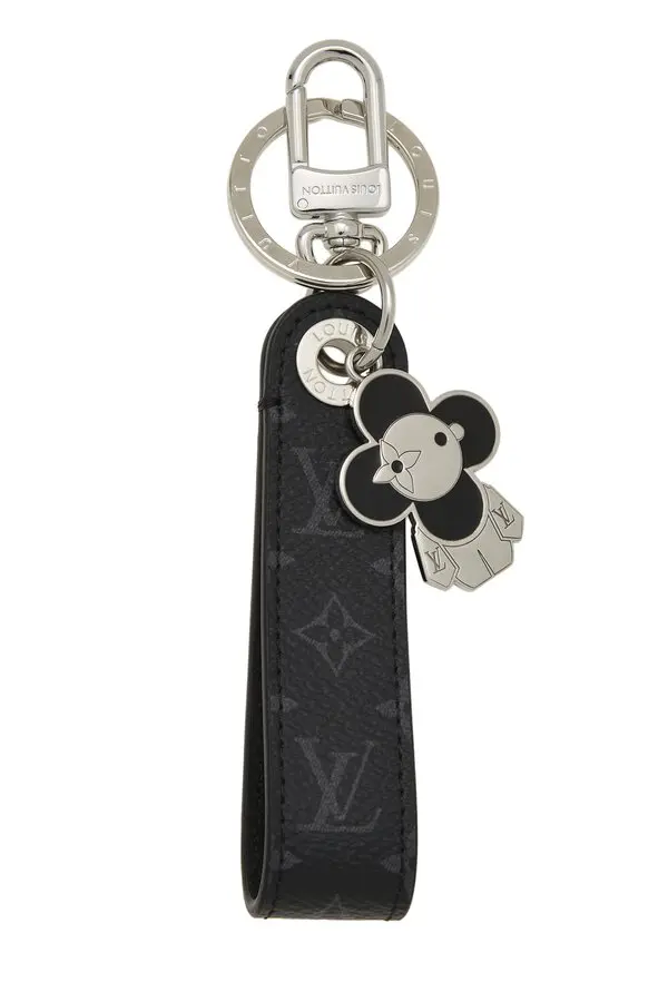 LOUIS VUITTON Monogram Eclipse Vivienne Dragonne Key Holder - Black