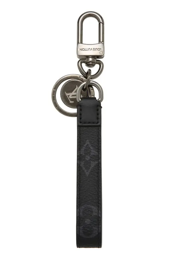 LOUIS VUITTON Monogram Eclipse Porte Cles Dragonne - Black