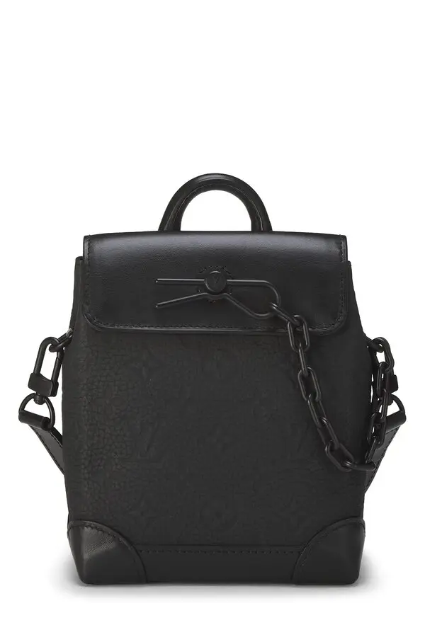 LOUIS VUITTON Taurillon Steamer - Black