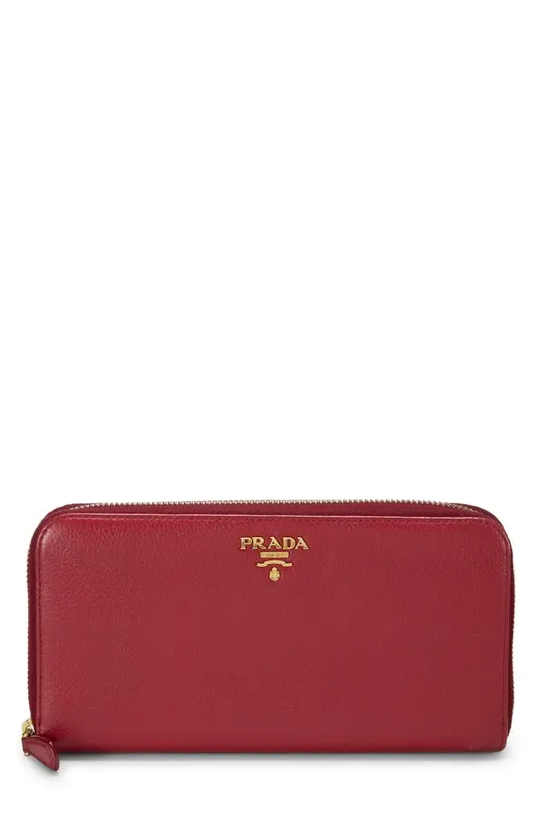 Prada Vitello Daino Zip Around Wallet