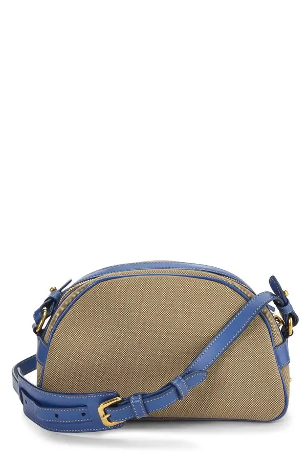 Prada Logo Jacquard Canvas Camera Bag