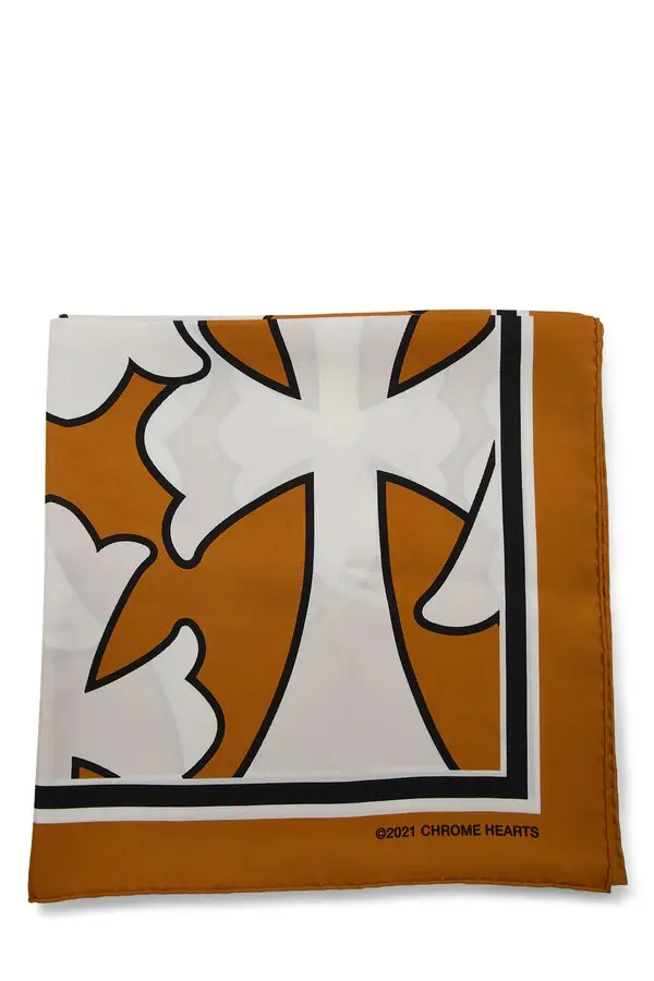 Chrome Hearts Multicolor Cemetery Cross Silk Scarf