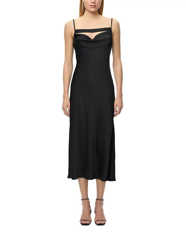 Herve Leger The Brinley Satin Dress - Black
