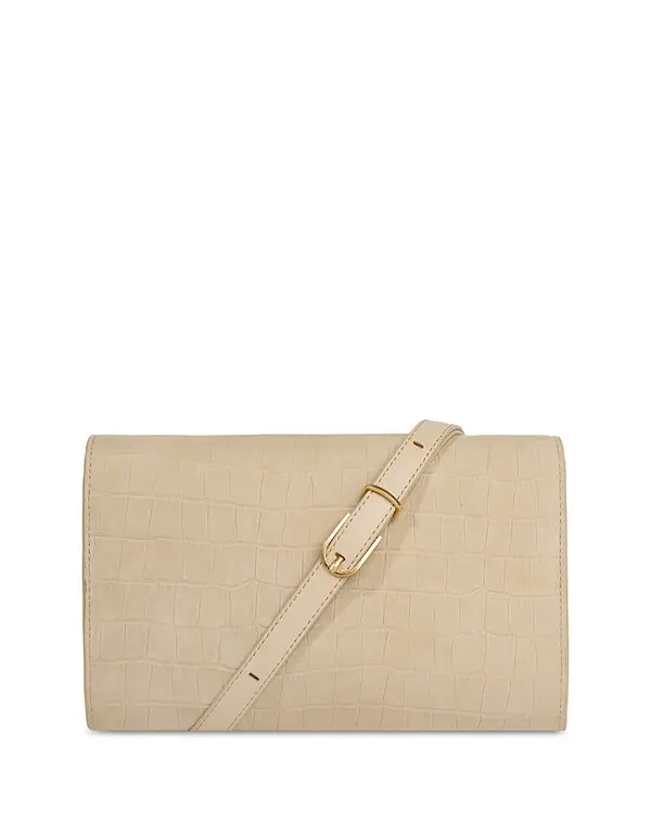 Vince Embossed Leather Wallet Crossbody